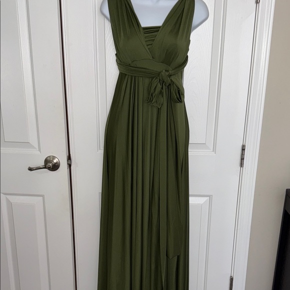 Dresses | Convertible Infinity Olive Green Maxi Dress | Poshmark